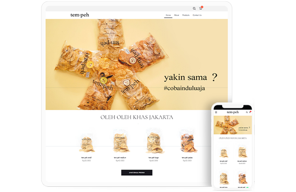 E-commerce website for snack products