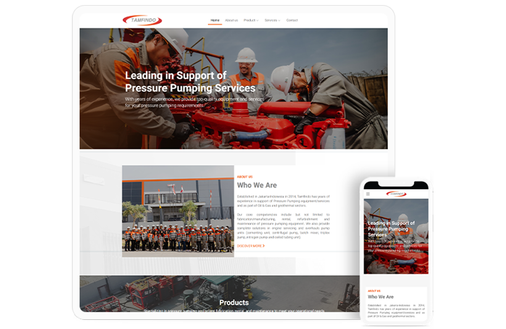 Create website for pressure pumping services