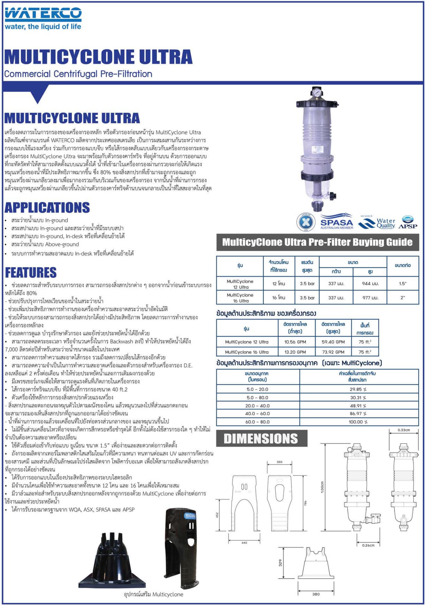 Multi Cyclone 16 Ultra Plus C75 - Winwinpoolshop