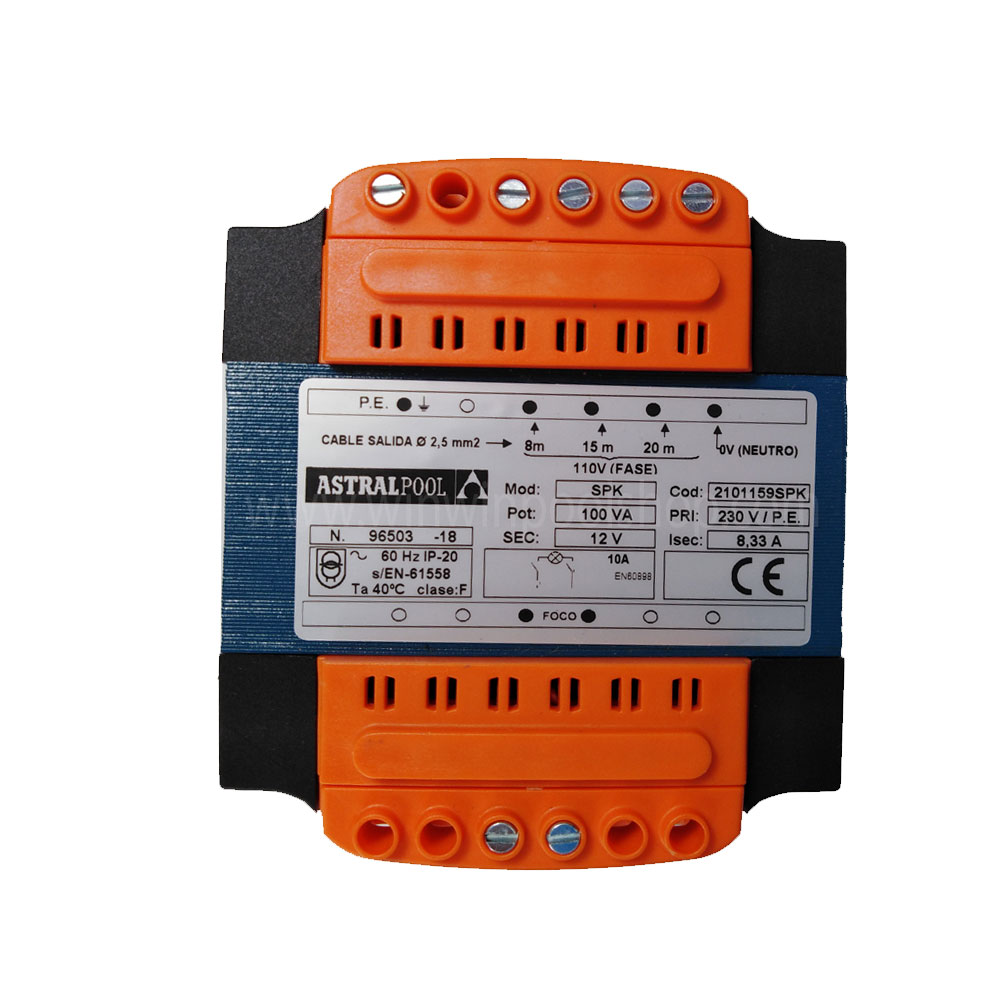Transformers for Pool and fountain lighting 100 VA 230V to 12 V ...