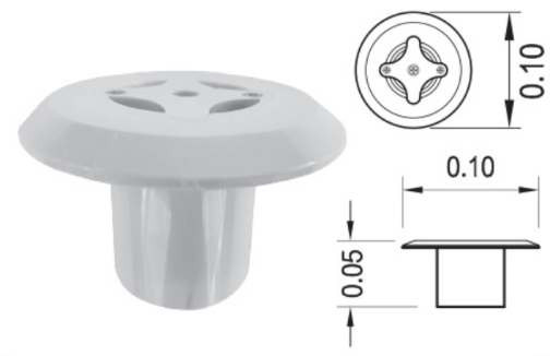 PSF-20-W หัวจ่ายน้ำพื้นสระสีขาว Floor Inlet 1.5&2" - winwinpoolshop