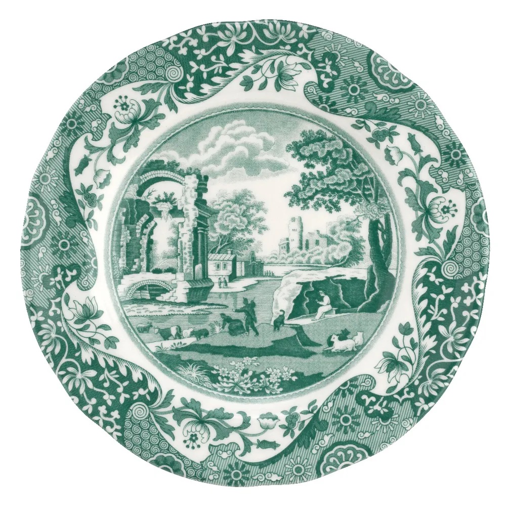 Spode Green Italian 7.5 in / 19 cm Side Plate - blueandwhitethailand