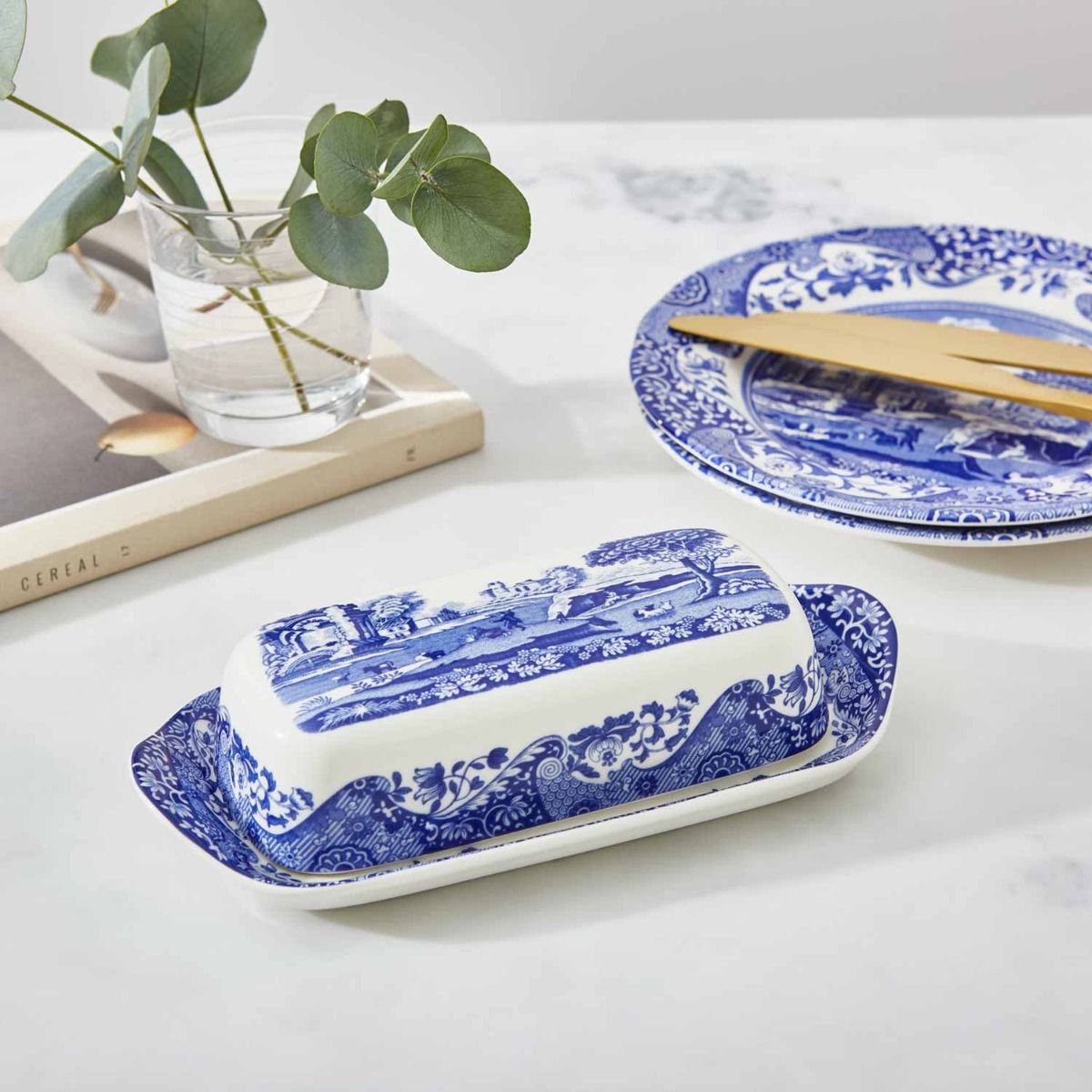 Spode Blue Italian Butter Stick - blueandwhitethailand