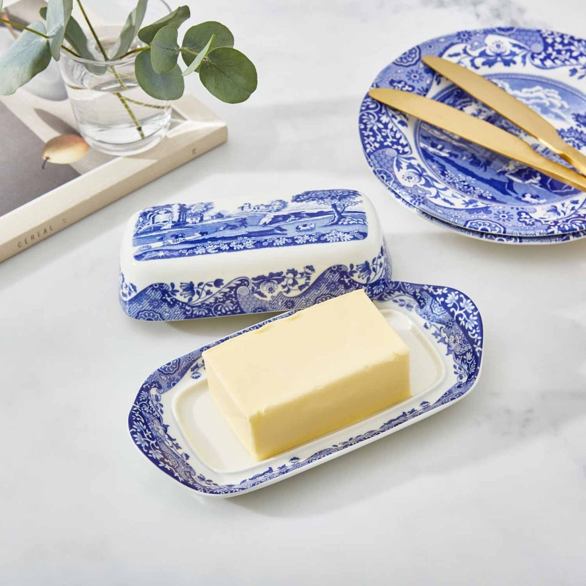 Spode Blue Italian Butter Stick - blueandwhitethailand