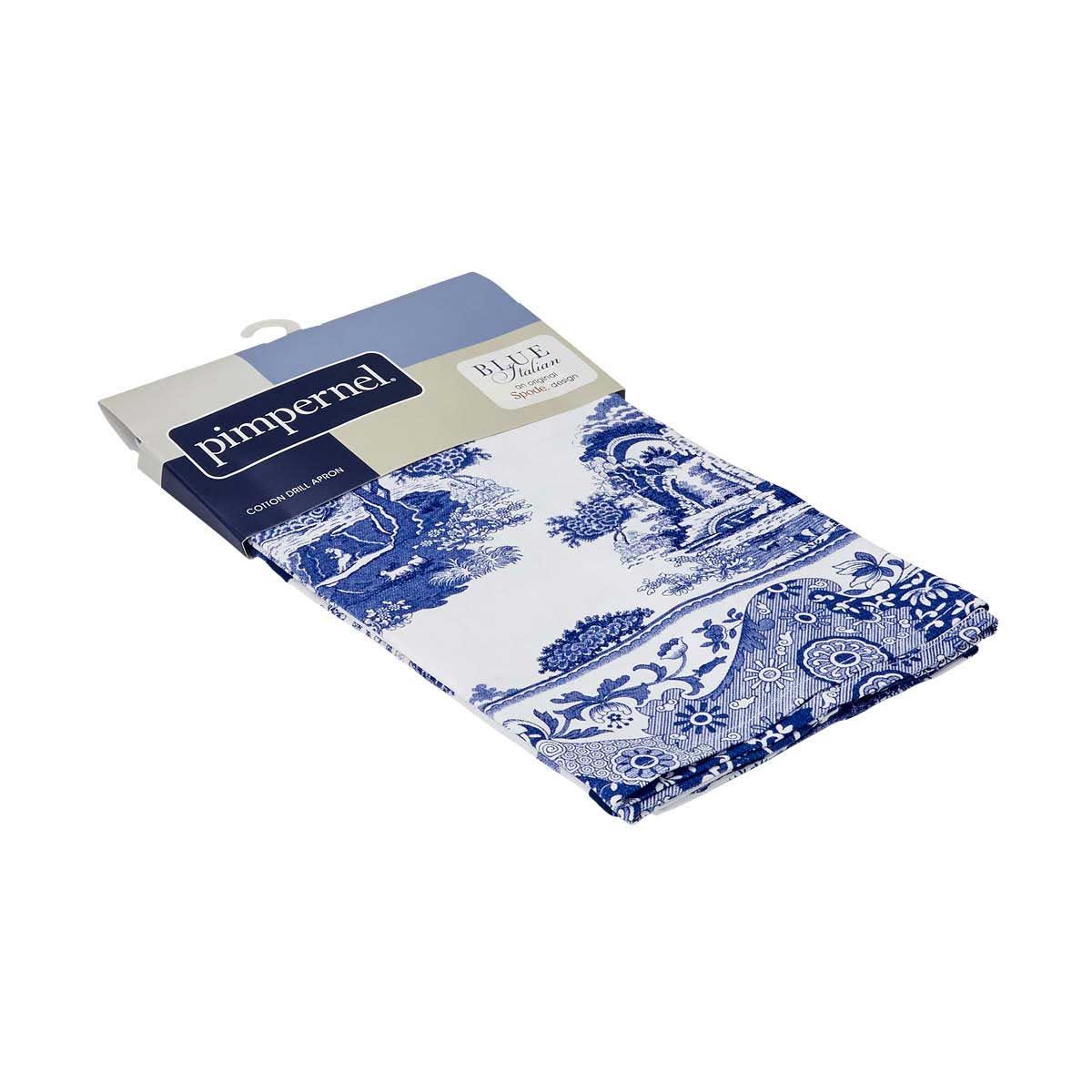 Pimpernel Blue Italian Apron Cotton - blueandwhitethailand