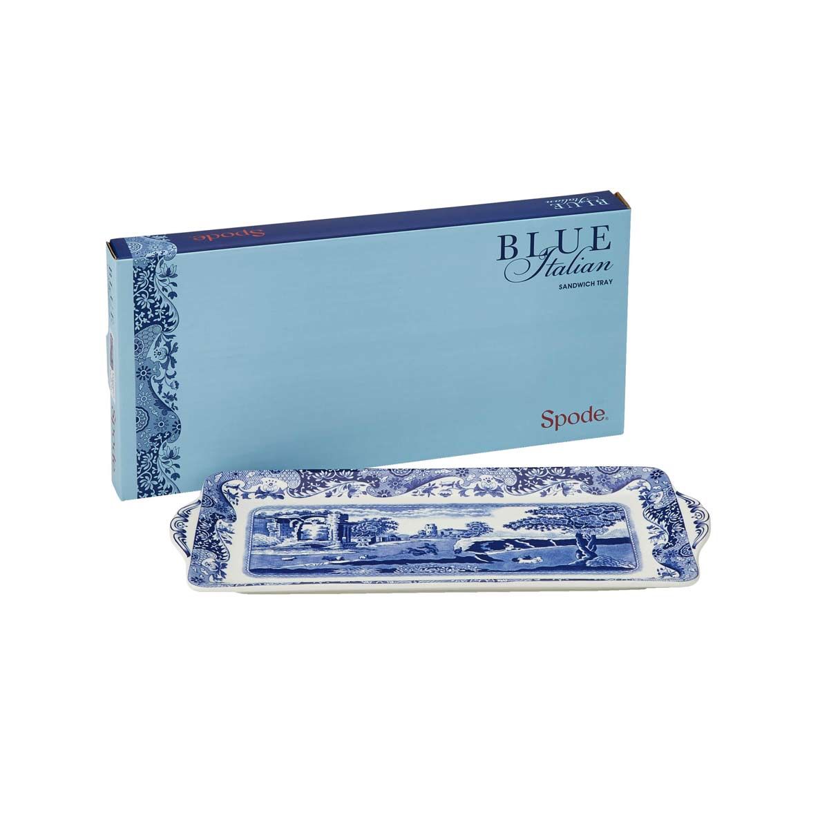 Spode Blue Italian Sandwich Tray - blueandwhitethailand