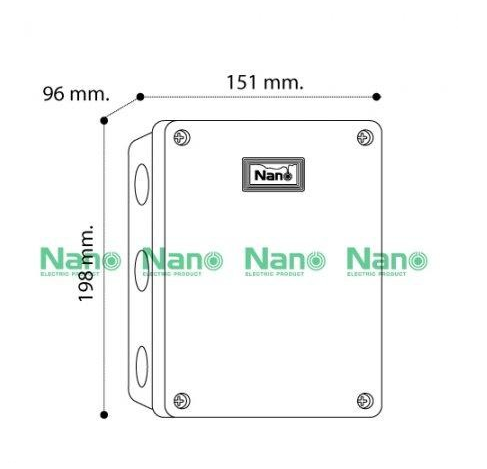 NANO กล่องกันน้ำพลาสติก ฝาทึบ ขนาด 151x198x96mm. / 8x6x4" รุ่น NANO ...