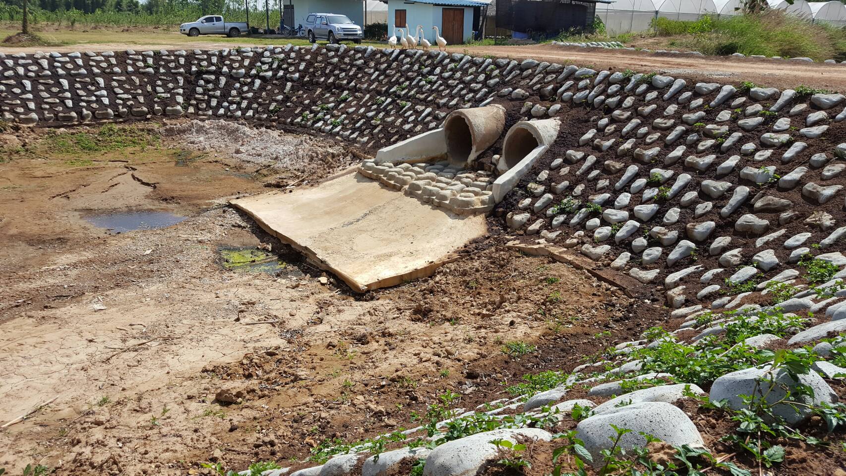 หินเรียงสำเร็จรูป Slope Protection Block (บล็อกกันหน้าดิน)/แมทเทรส ...