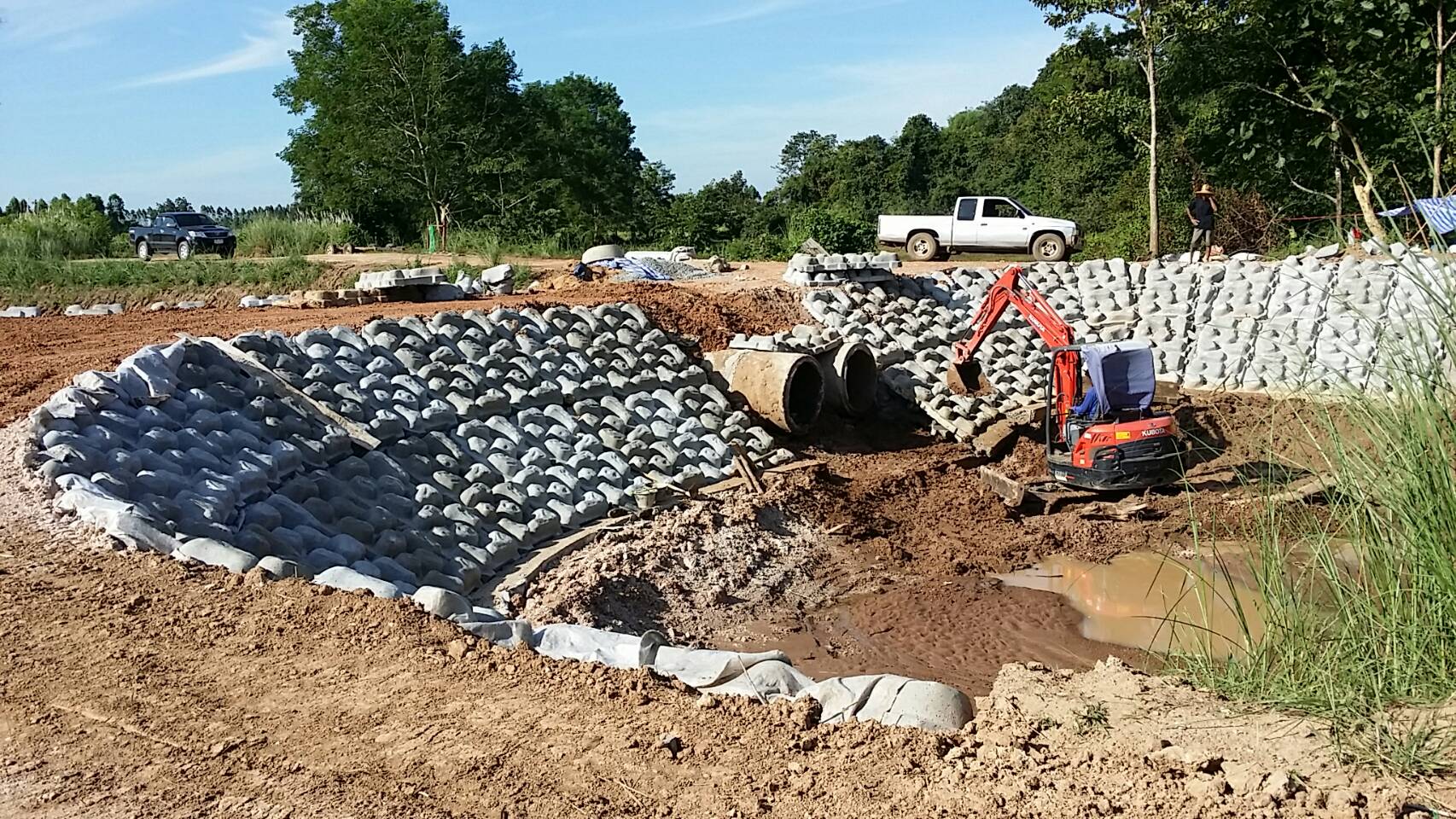 หินเรียงสำเร็จรูป Slope Protection Block (บล็อกกันหน้าดิน)/แมทเทรส ...