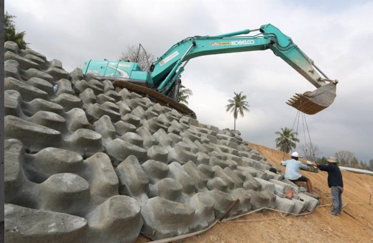หินเรียงสำเร็จรูป Slope Protection Block (บล็อกกันหน้าดิน)/แมทเทรส ...