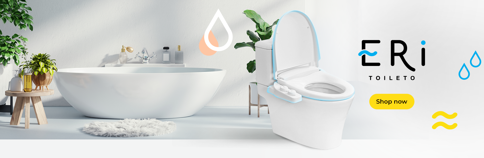 ERi Toileto エリ・トイレット Non-electric Bidet Seat