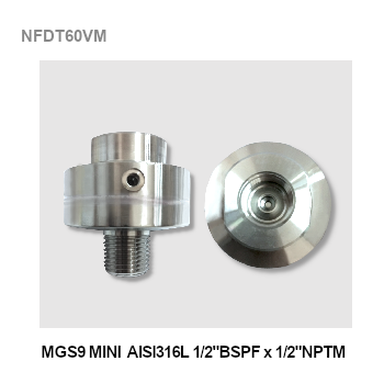 MGS9 MINI AISI316L 1/2"BSPF x 1/2" NPTM - factorymartonline