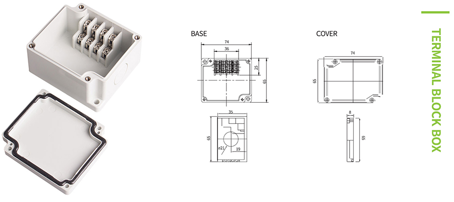 Boxco Terminal Block Box AGG-4PT | กล่องพลาสติกเทอร์มินอลบล็อก