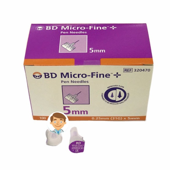 เข็ม BD Micro-Fine Pen Needles (31Gx5mm) กล่องม่วง (ยกกล่อง 100 อัน ...