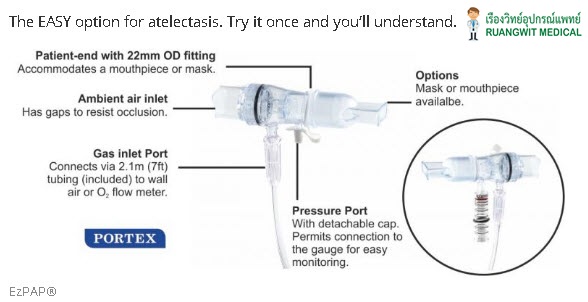EzPAP Paediatric mask and Mouthpiece - Portex (0473) - ruangwitmedical