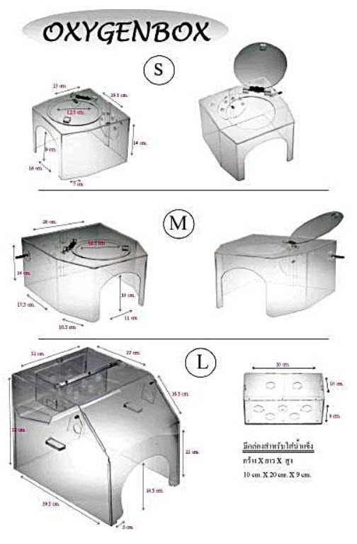 Oxygen Box ไซต์ S (ส่งฟรี) - Ruangwitmedical