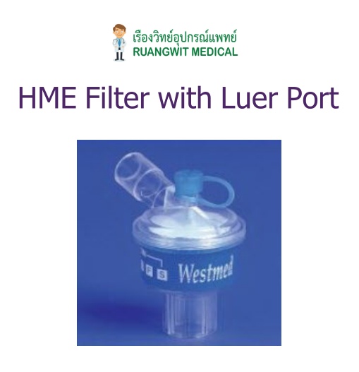 HME Filter Angled with Luer Port Westmed (W6218) - ruangwitmedical