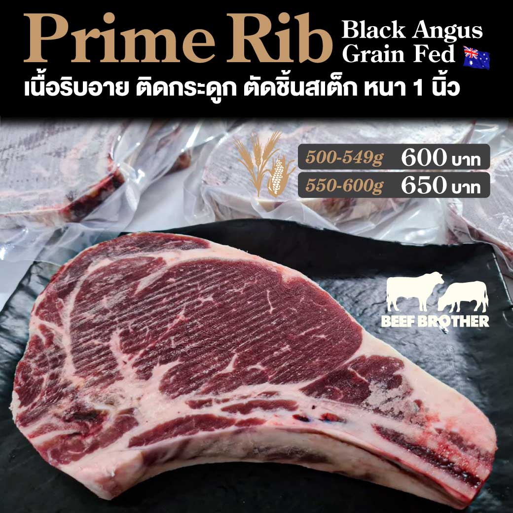Australian Grain fed Prime Rib | เนื้อสเต็กริบอายติดกระดูก - beefbrotherth
