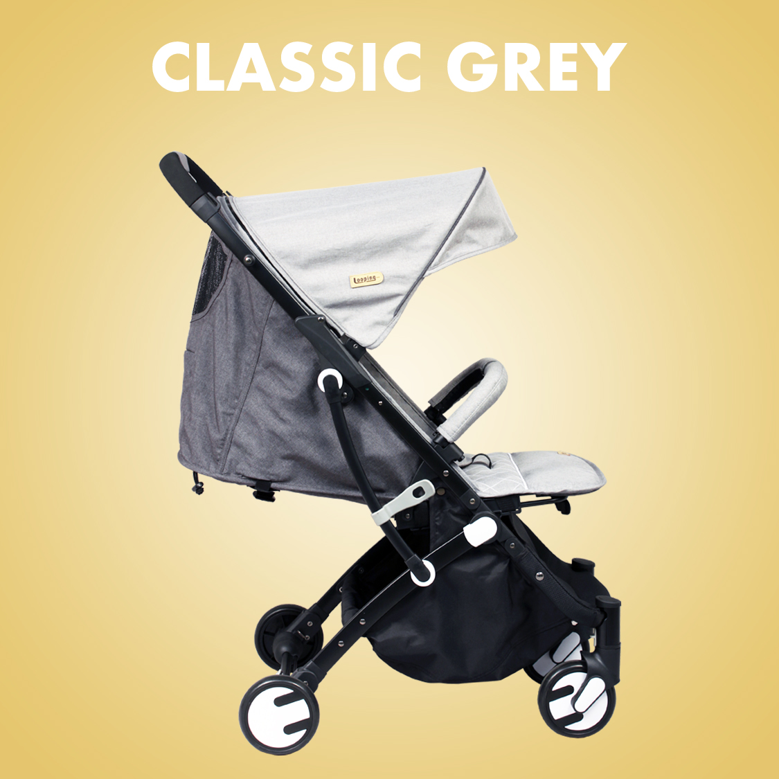 SQUIZZ 3+ !!! รถเข็นเด็ก Looping รุ่น SQUIZZ 3+ สี Classic Grey Black ...