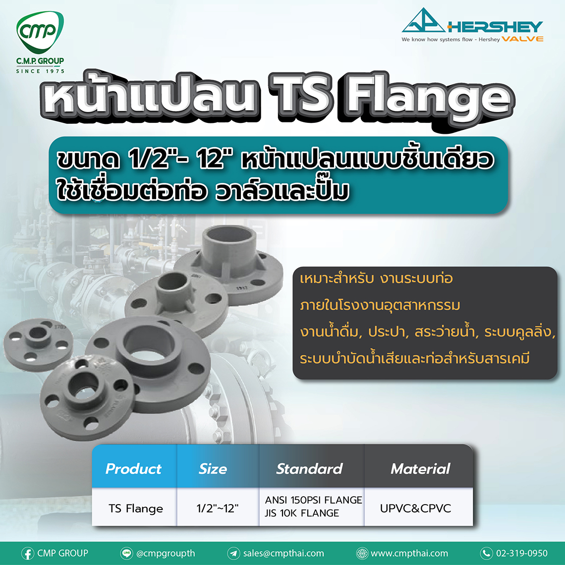 มาทำความรู้จักกับ หน้าแปลน TS Flange | HERSHEY