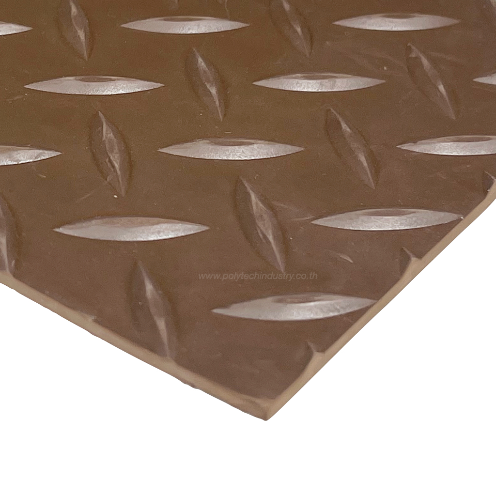 New ! Diamond Patterned Rubber Mat Chocolate Color - polytechindustry