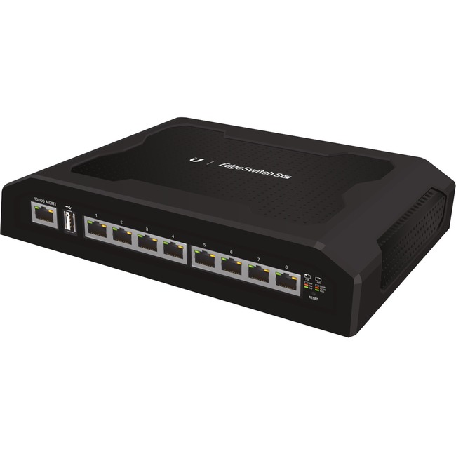 EdgeSwitch 8 XP (ES-8XP) - 8-Port Gigabit 1000 Mbps, 24/48VDC Passive ...