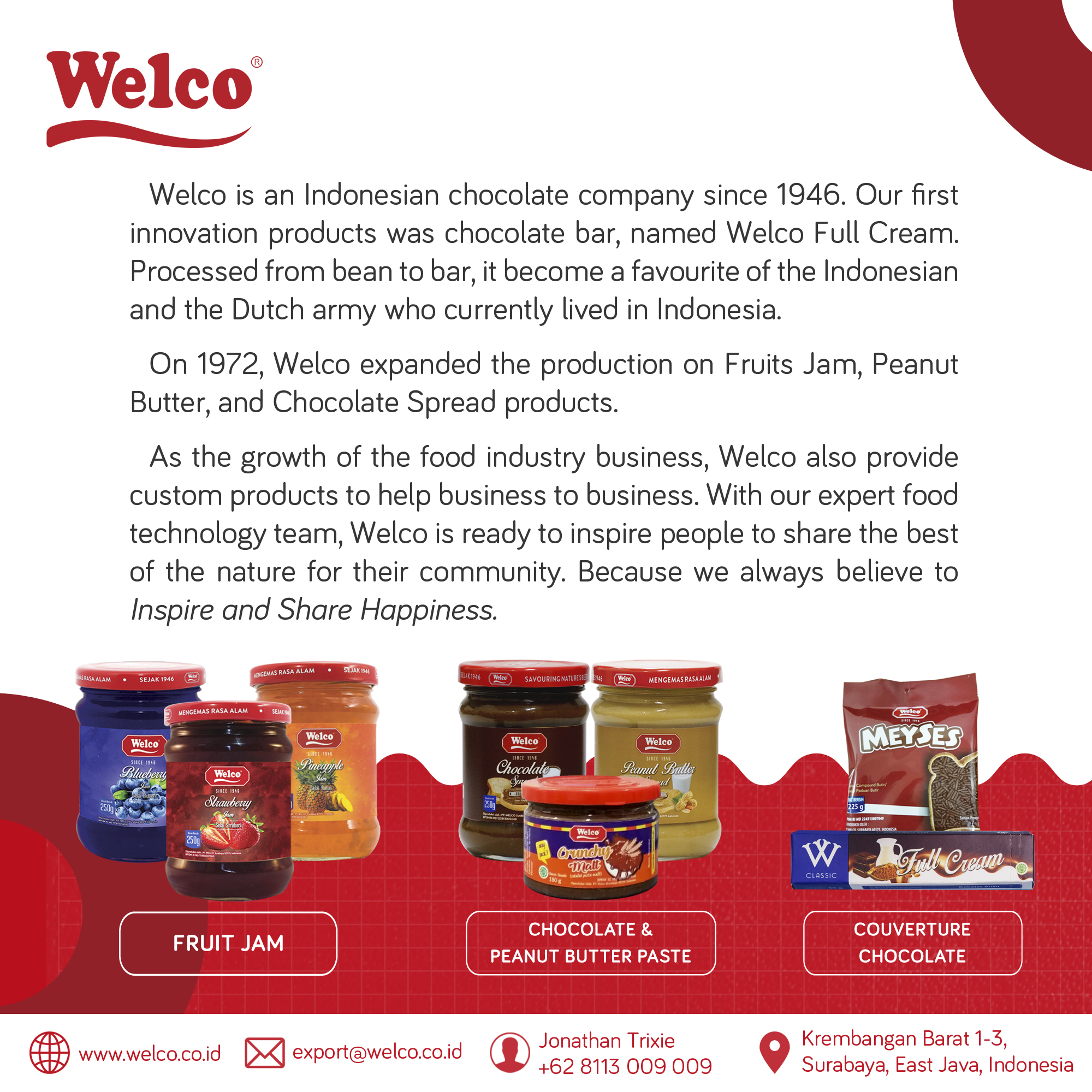 PT WELCO INDONESIA - Indonesian chocolate company since 1946 ...