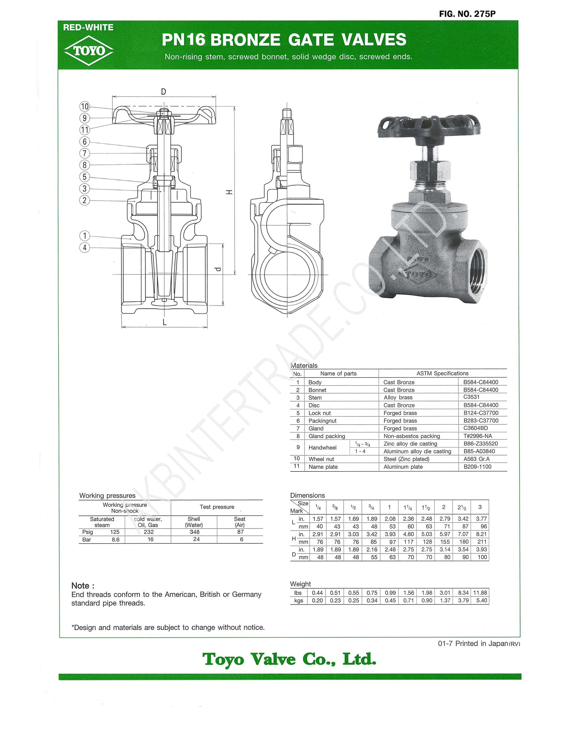 SPEC TOYO VALVE - akbintertrade