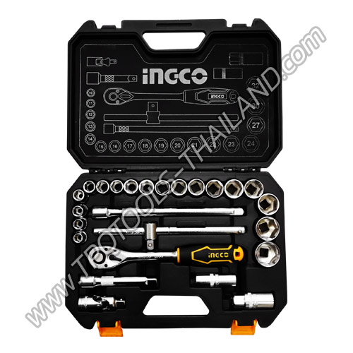 ชุดลูกบล็อค 25 ชิ้น SQ.DR.1/2 INGCO-HKTS12251 - Tpqtools-thailand