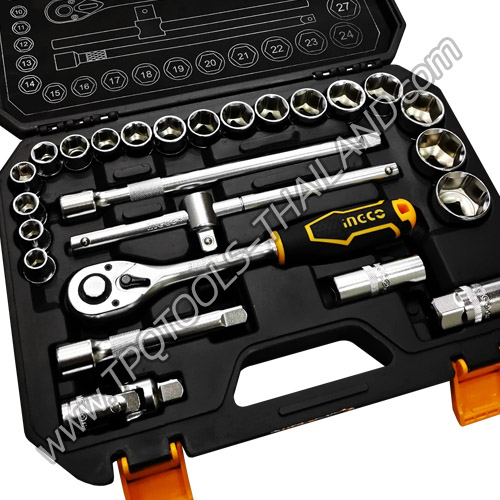 ชุดลูกบล็อค 25 ชิ้น SQ.DR.1/2 INGCO-HKTS12251 - Tpqtools-thailand