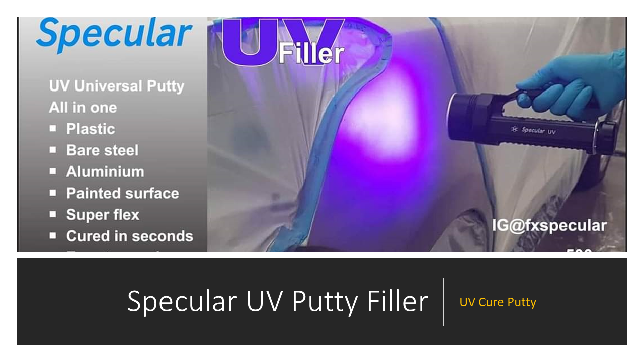 UV Fine and Flex Putty Filler for car refinish. - specularuv