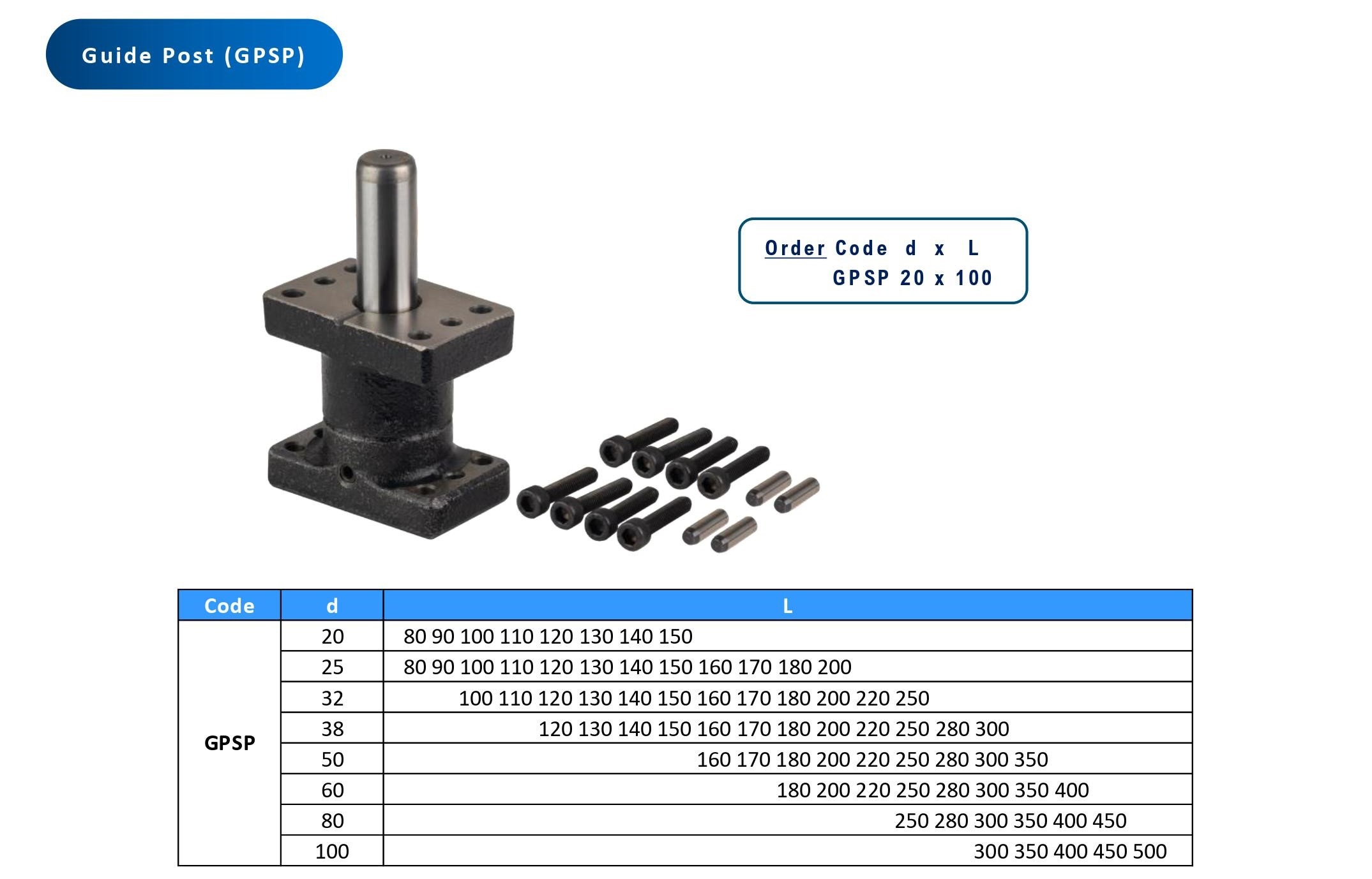 Guide Post GPSP - mastertechandsystems