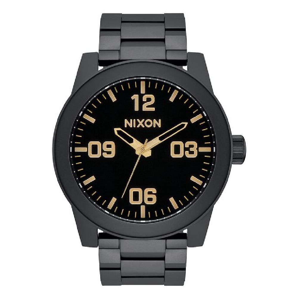 Nixon Corporal Stainless Steel Matte Black / Gold - tdccorp