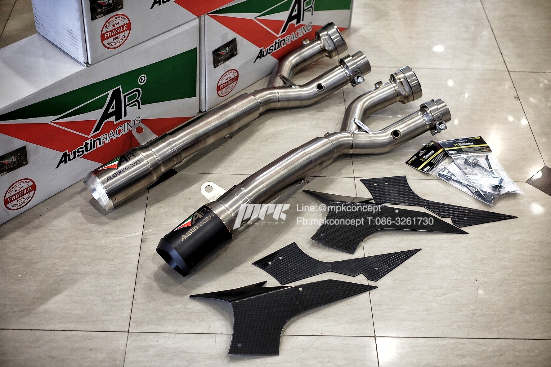 AUSTIN RACING GP1R DECAT TITANIUM EXHAUST BMW S1000RR 2019+ - mpkconcept