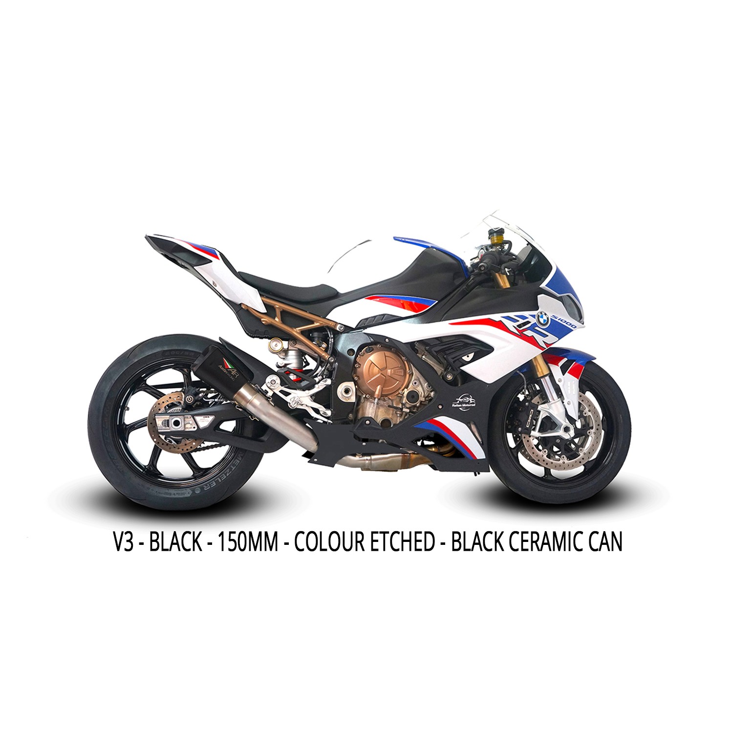 AUSTIN RACING DECAT V3 150MM BLACK CERAMIC EXHAUST BMW S1000RR 2019 ...