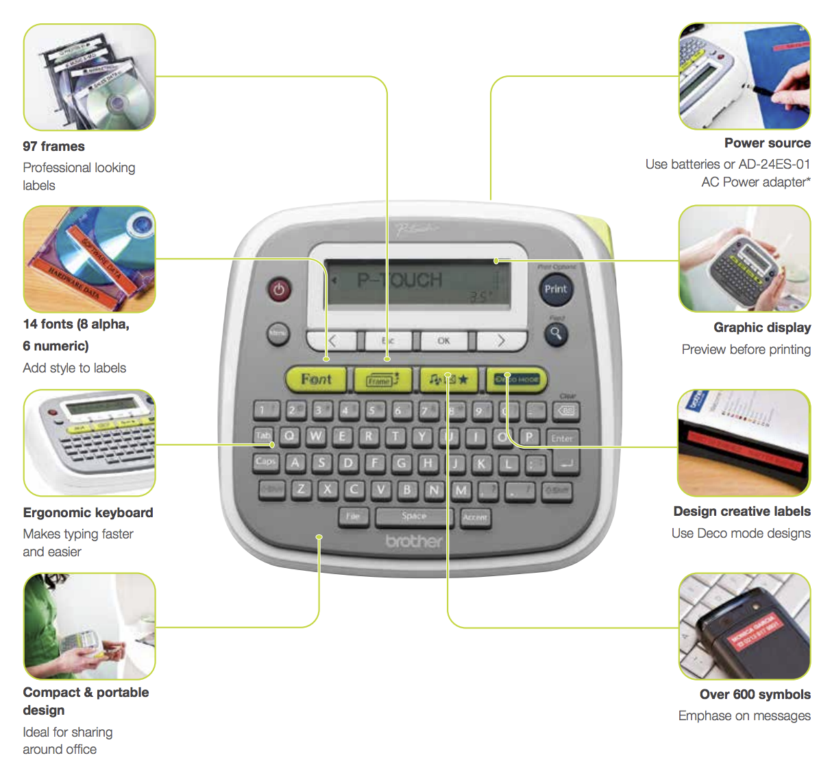 เครื่องพิมพ์อักษร Brother PT-D200 - techpro