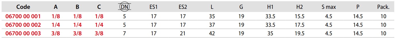 AIGNEP – SERIES 6700 3 WAYS VALVE “L” FEMALE G ISO 228