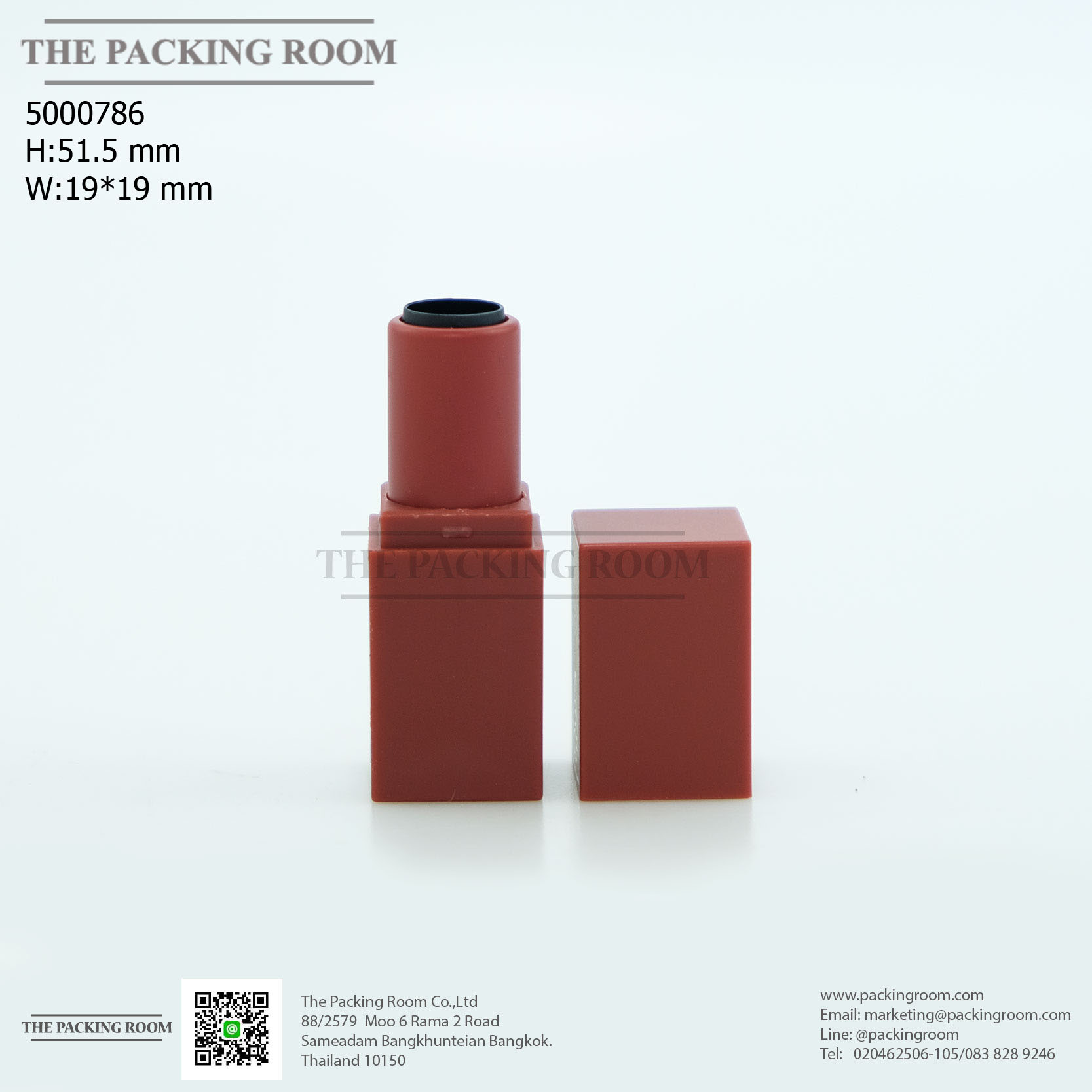 บรรจุภัณฑ์แท่งลิปสติก หลอดลิปแท่ง Lip stick package/ Lip tube สีแดงขนาด ...