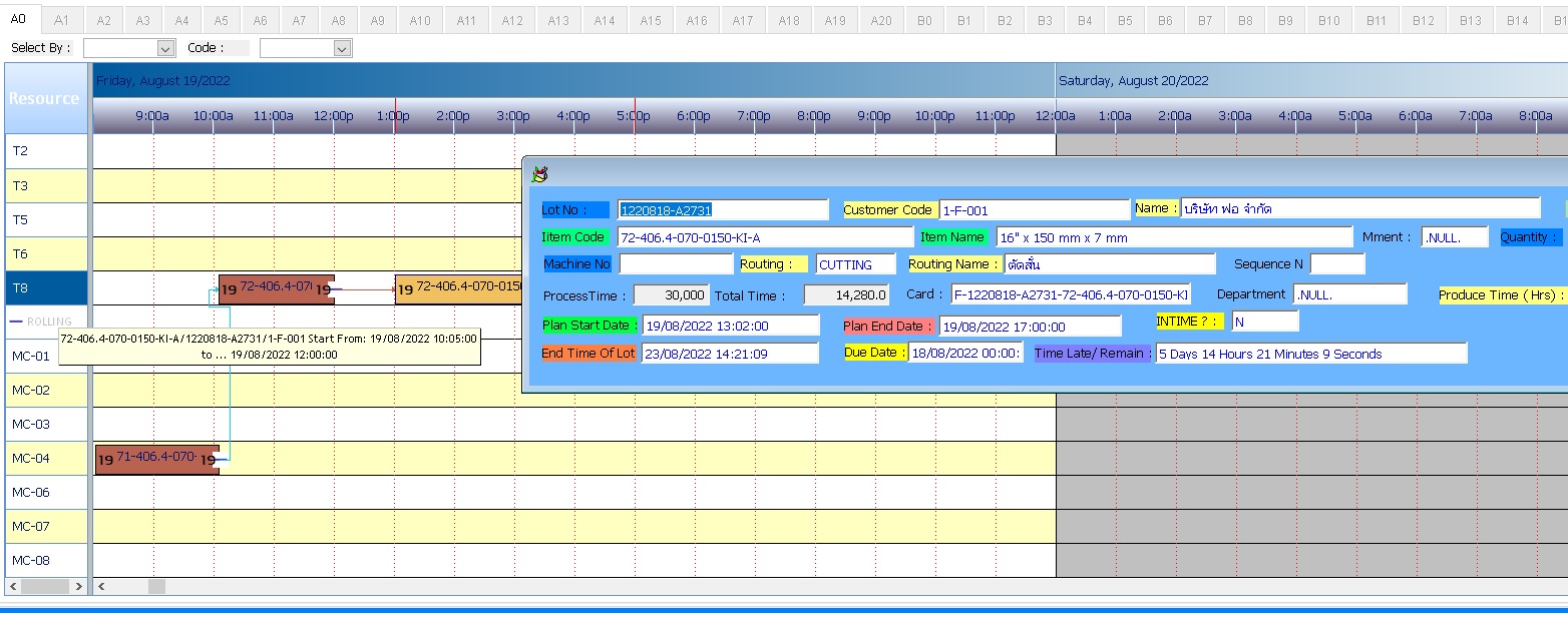 APS, Production Scheduling, Advanced Planning - erpfactorysoft