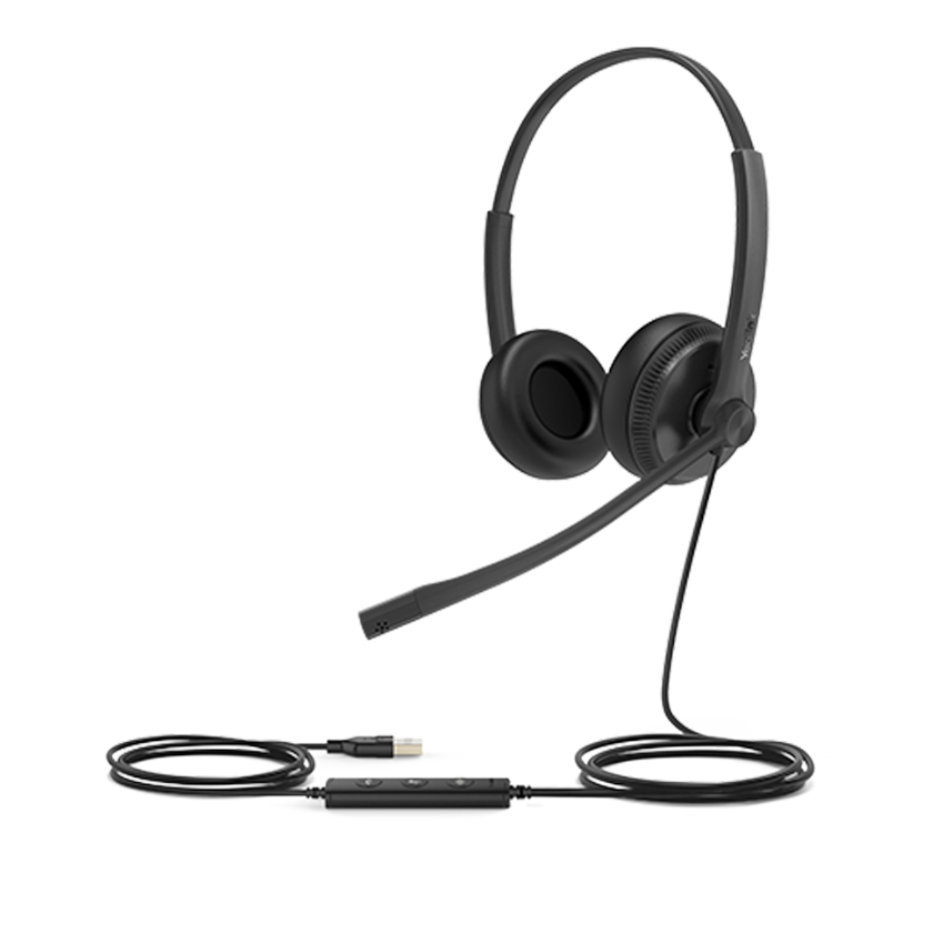 Yealink UH34 Dual Teams Microsoft Certified Teams USB Wired Headset ...