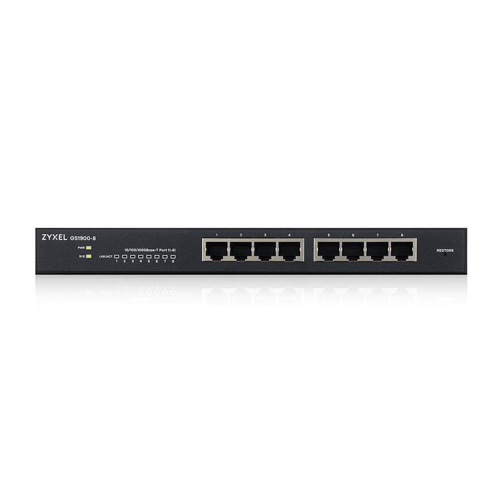 Zyxel Network 8-port GbE Smart Managed Switch (GS1900-8)