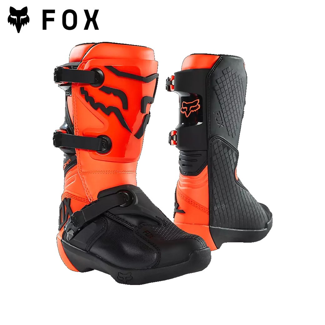 FOX YTH COMP BOOT-BUCKLE FLUORESCENT ORANGE