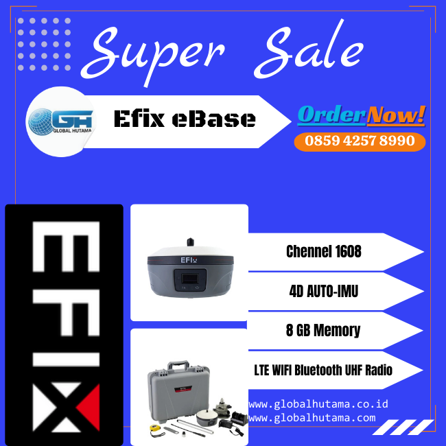 Jual eBase EFIX Base Station RTK GNSS | Gratis Training