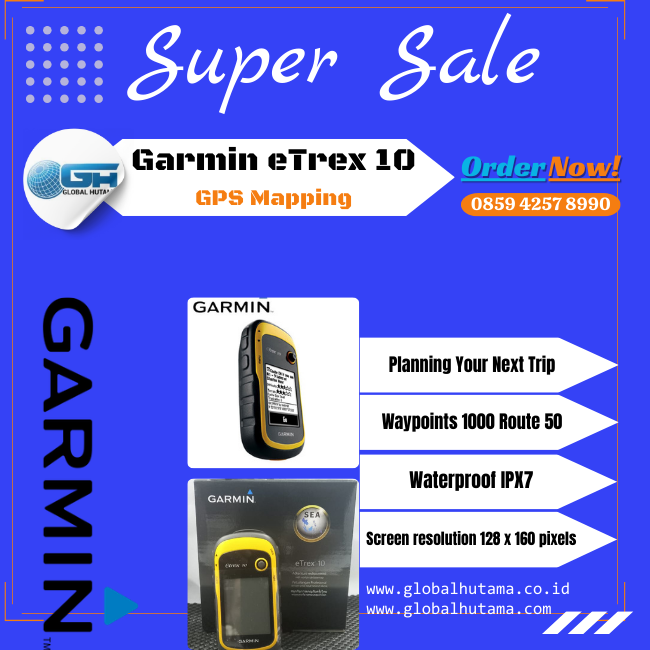 Jual Garmin GPSMap eTrex 10 | Garansi 2 tahun