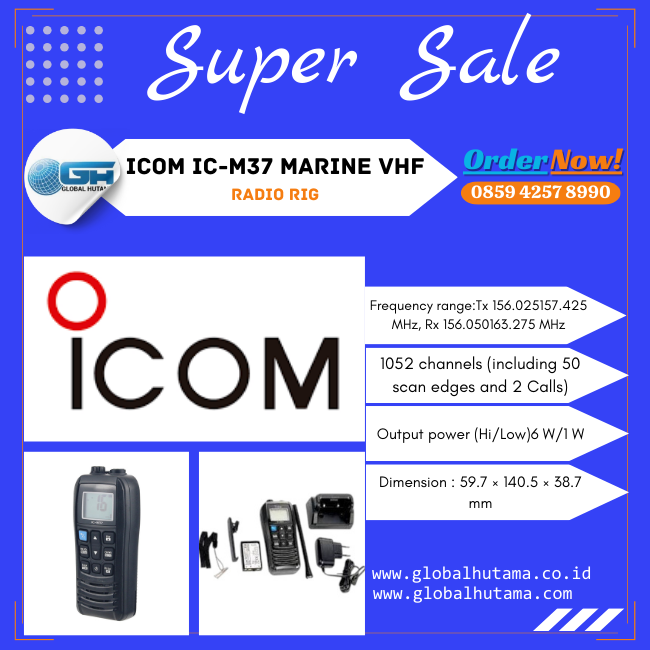Jual Icom Ic-M37 VHF Marine Bergaransi
