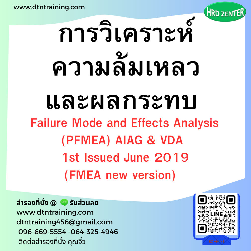 หลักสูตร การวิเคราะห์ความล้มเหลวและผลกระทบ Failure Mode and Effects ...