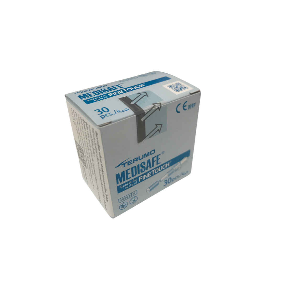 TERUMO MEDISAFE fine touch หัวเข็มเจาะเลือดปลายนิ้ว 30 ชิ้น
