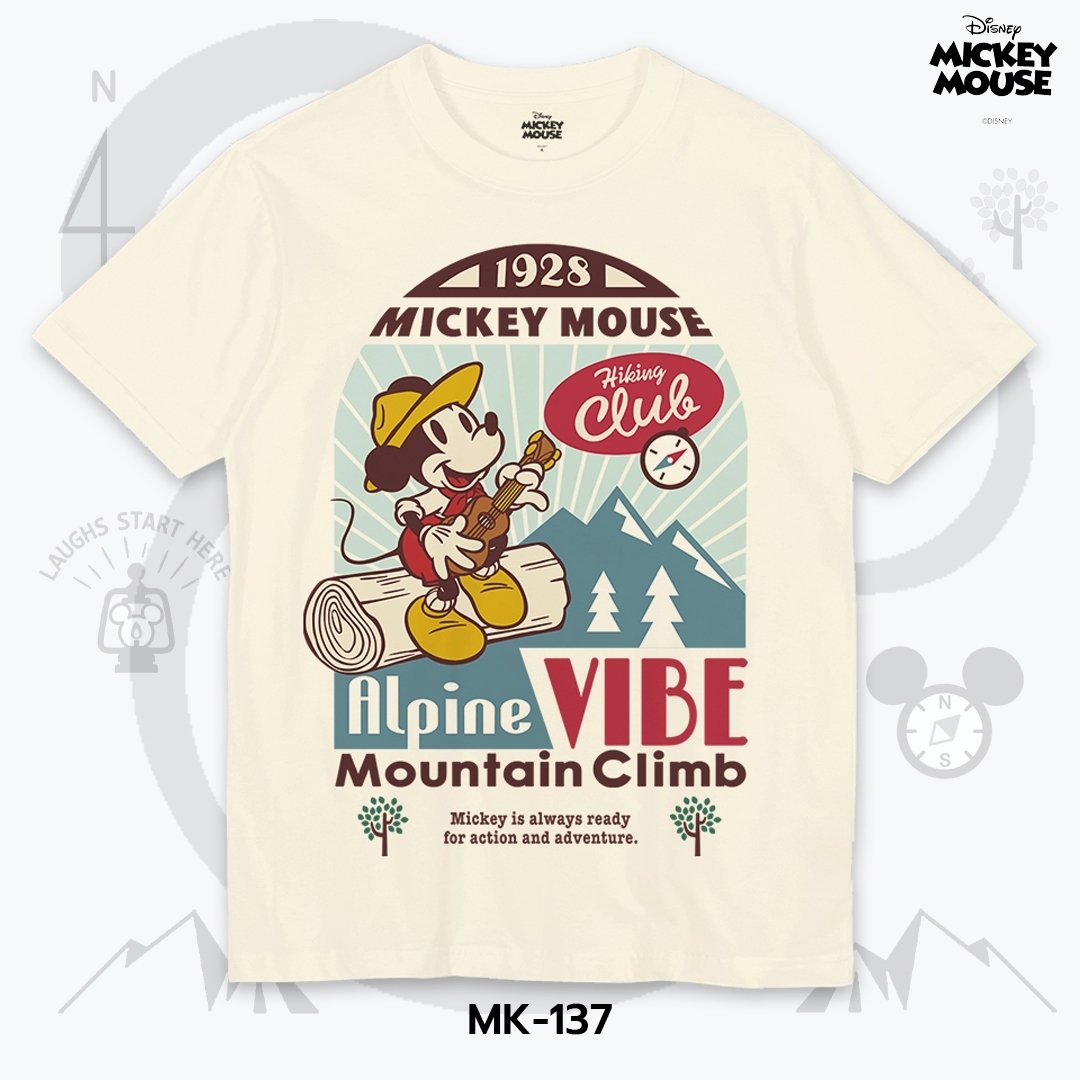 Mickey Mouse เสื้อยืดลิขสิทธิ์ คอกลม แขนสั้น (MK-137) - power7shop