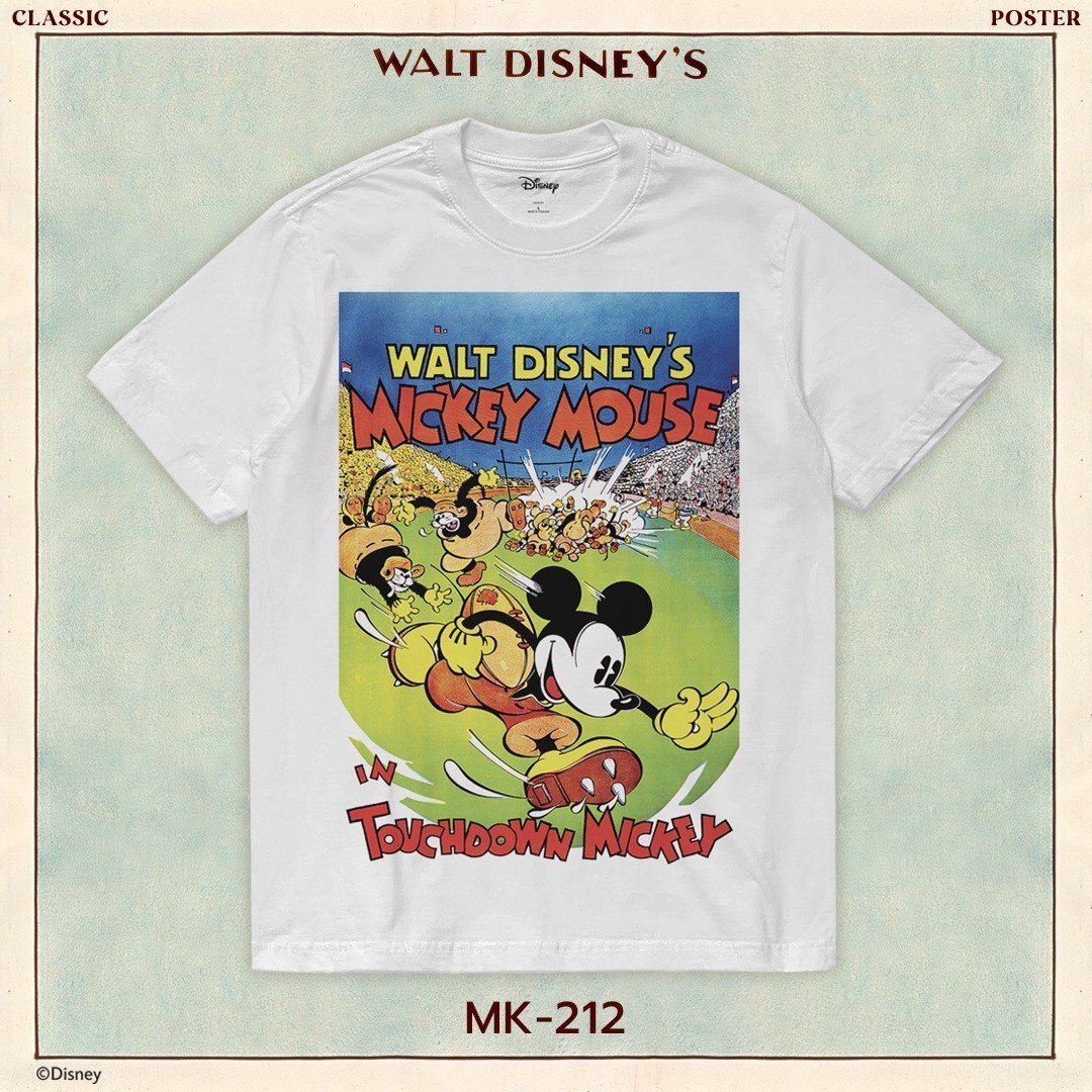 Mickey Mouse เสื้อยืดลิขสิทธิ์ คอกลม แขนสั้น (MK-212) - power7shop