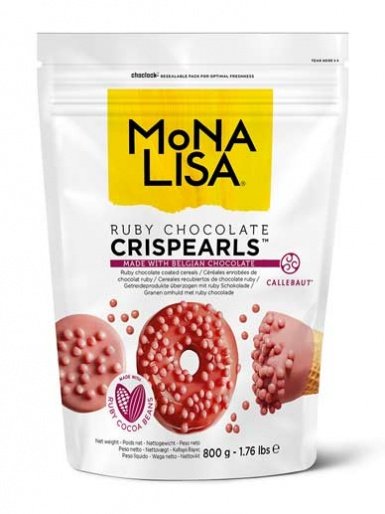 Mona Lisa RUBY Chocolate Crispearls - ข้าวพองเคลือบช็อคโกแลตสีชมพู